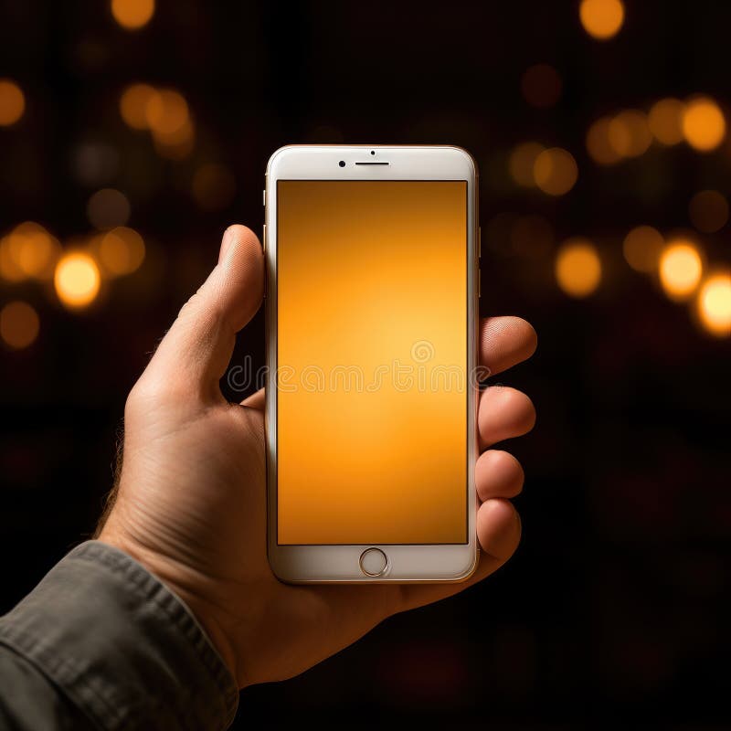 Hand Holding Smartphone Mockup Template Mobile Phone Vertical Device ...