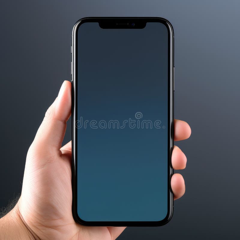 Hand Holding Smartphone Mockup Template Mobile Phone Vertical Device ...