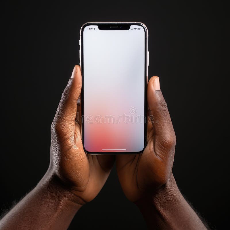 Hand Holding Smartphone Mockup Template Mobile Phone Vertical Device ...