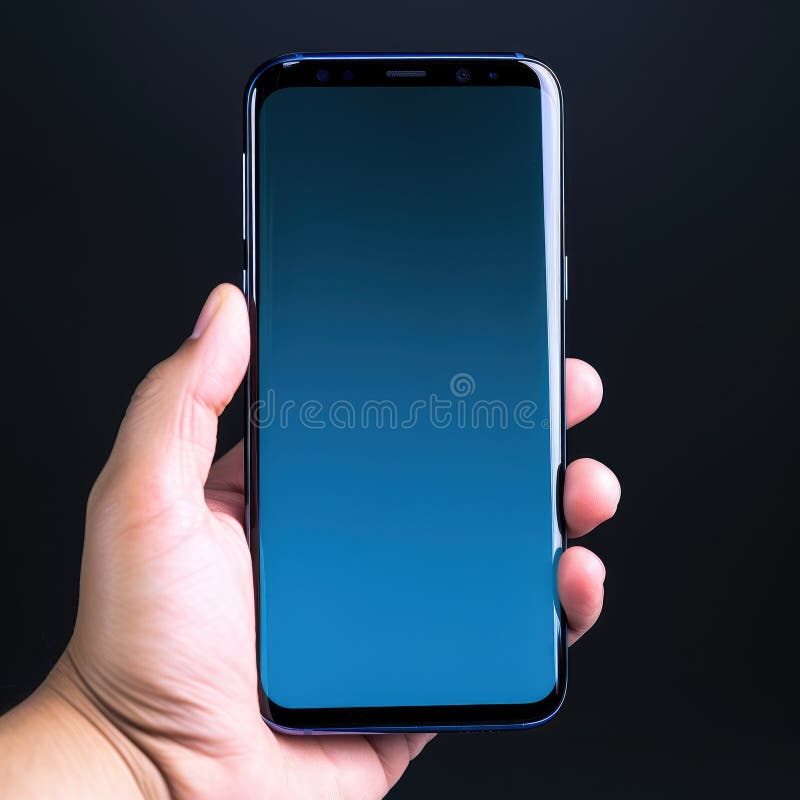 Hand Holding Smartphone Mockup Template Mobile Phone Vertical Device ...