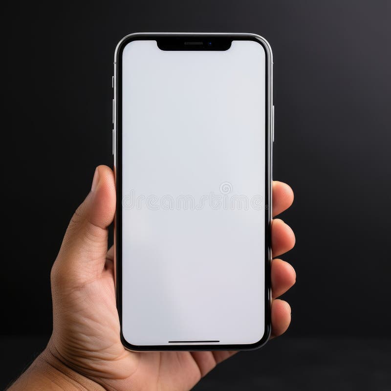 Hand Holding Smartphone Mockup Template Mobile Phone Vertical Device ...