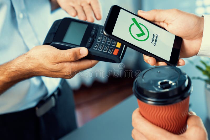 Hand Holding Smartphone with NFC QR Code Device. Fervent Stock Image ... Hand Holding Smartphone with NFC QR Code Device. Fervent Stock Image ...