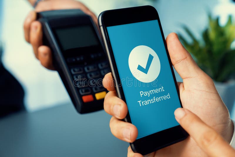 Hand Holding Smartphone with NFC QR Code Device. Fervent Stock Image ... Hand Holding Smartphone with NFC QR Code Device. Fervent Stock Image ...