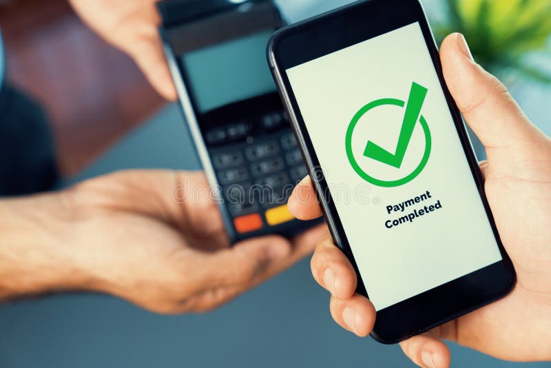 Hand Holding Smartphone with NFC QR Code Device. Fervent Stock Photo ...