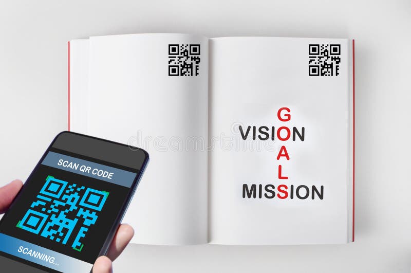 Hand Holding Smartphone with Scanning QR Code Translation Screen with ...