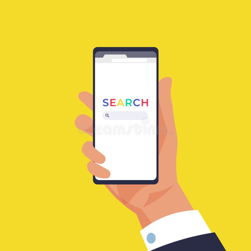 Finding Information on the Internet. Stock Illustration - Illustration ...