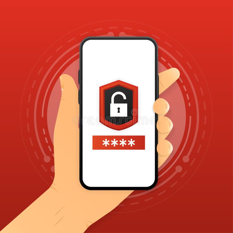 Screen Lock Authentication Password Smartphone Template. Phone ID ...