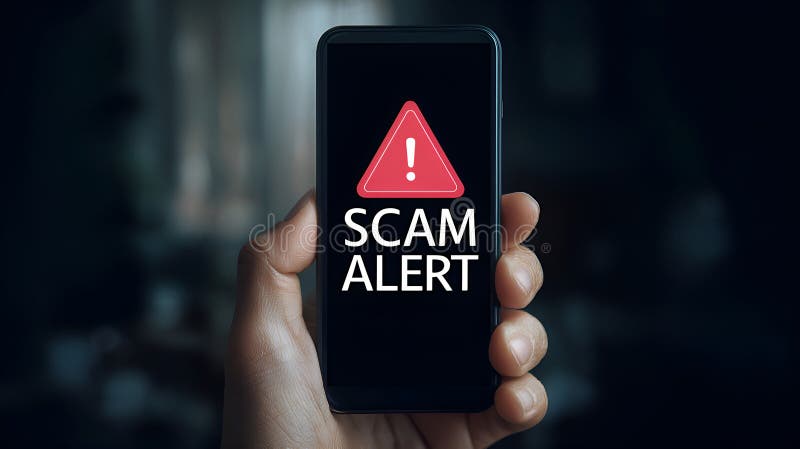 Hand Holding Smartphone Showing Scam Alert Notification Stock Photo - Image of attack, mobile ...