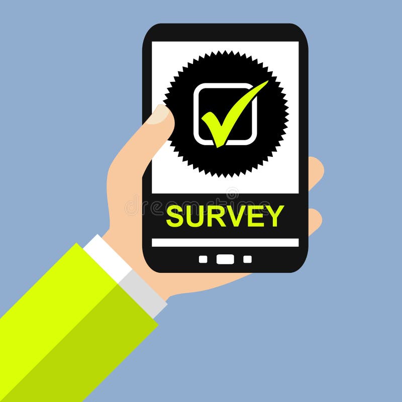 Smartphone: Survey - Flat Design Stock Illustration - Illustration of ...