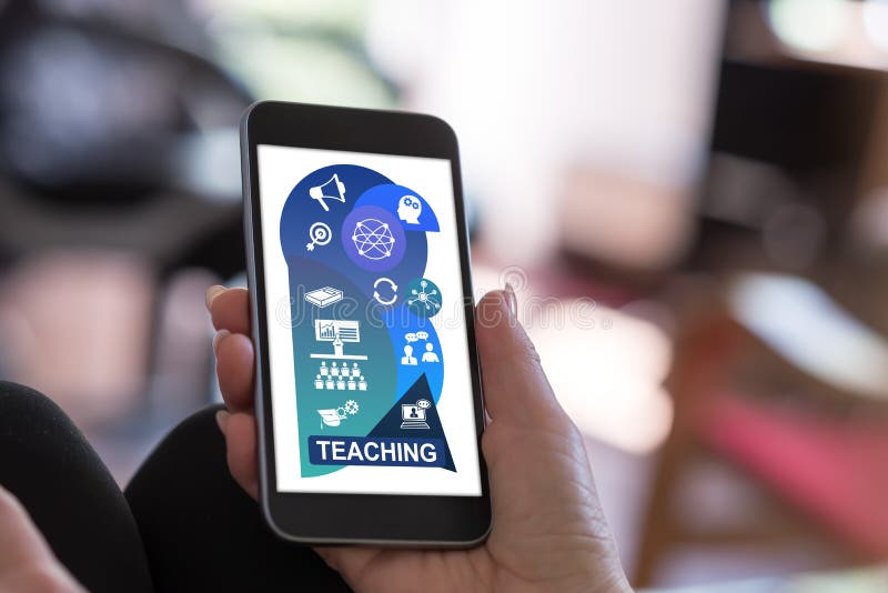 Teaching Concept on a Smartphone Stock Photo - Image of class, teaching ...