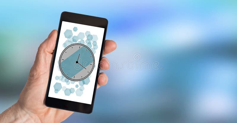 Time Management Concept on a Smartphone Stock Image - Image of planning ...
