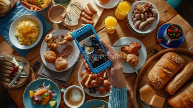 The Breakfast Table Spread.AI Generated Image Stock Image - Image of ...