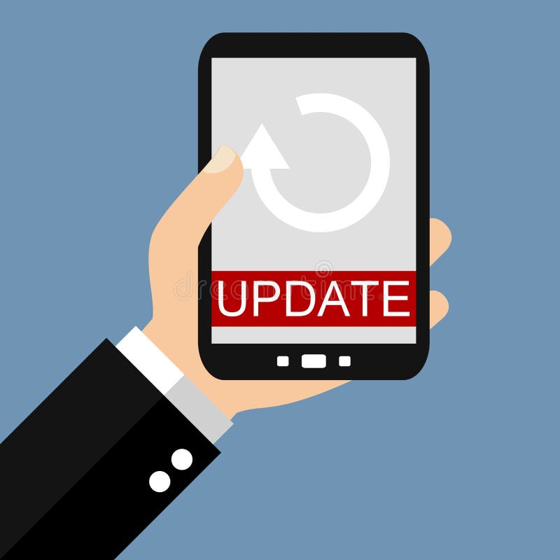 Smartphone: Update - Flat Design Stock Illustration - Illustration of ...