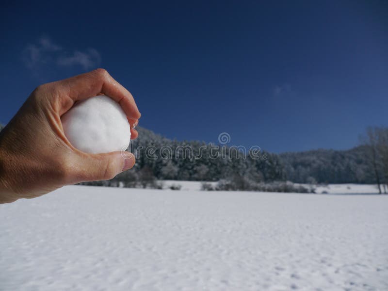 Hand holding snow ball stock photo. Image of fight, pack - 82007658