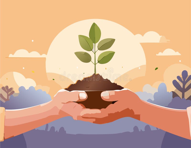 Hand Holding Soil in for Planting. Environmental Growth, Save Planet ...