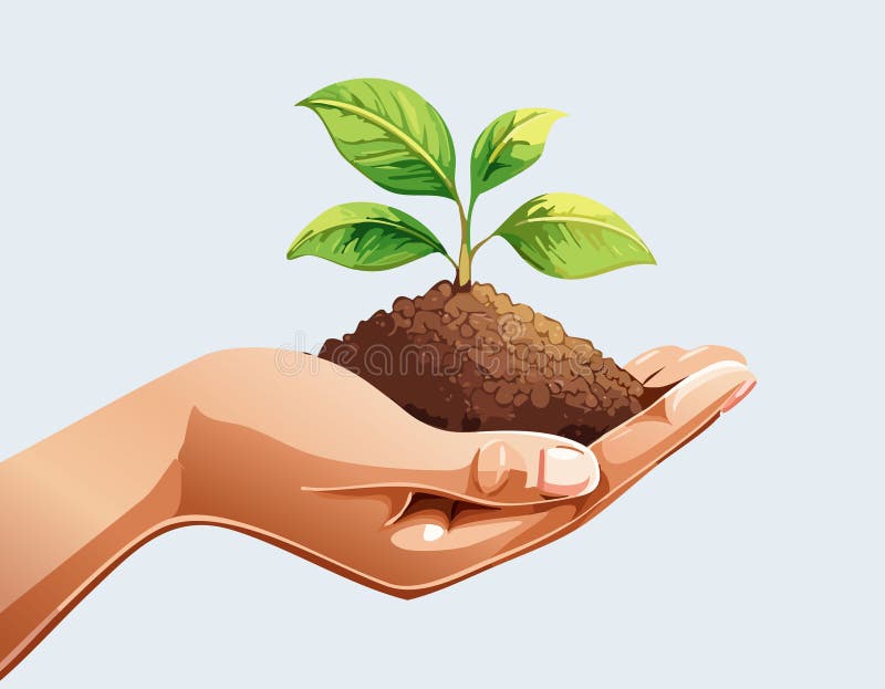 Hand Holding Soil in for Planting. Environmental Growth, Save Planet ...