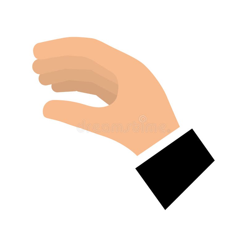 Hand holding something stock vector. Illustration of touching - 83238438