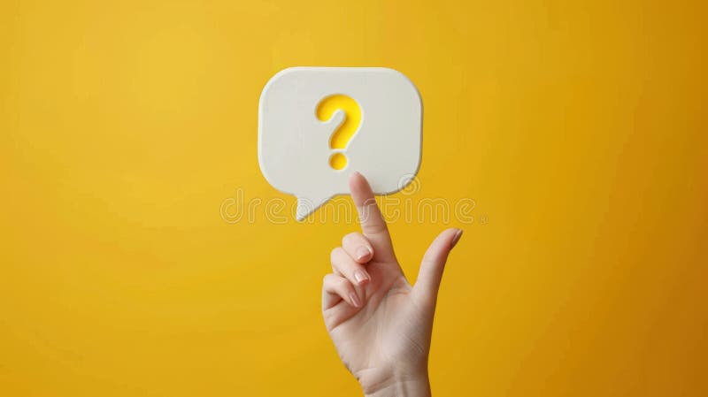 The Hand Holding Question Mark. AI Generated Stock Photo - Image of ...