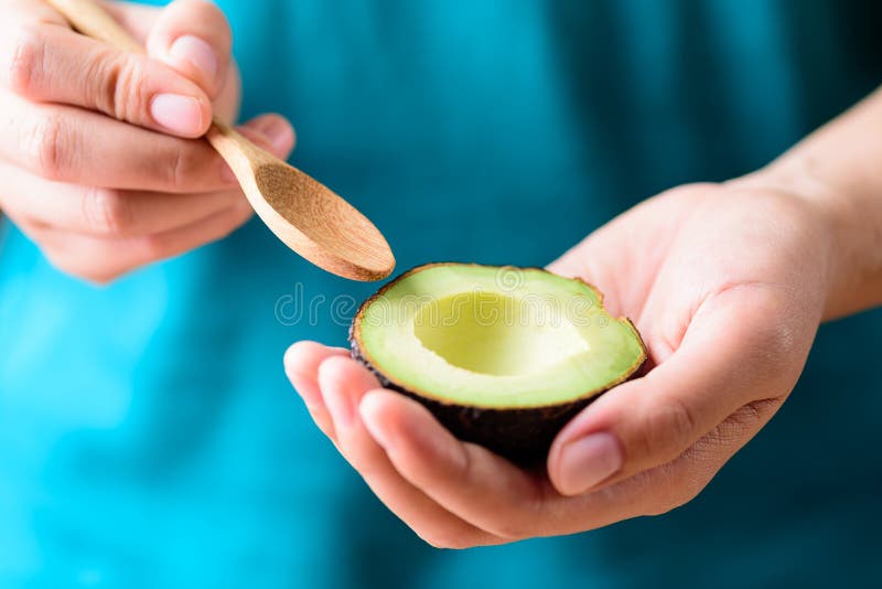 Avocado spoon stock photo. Image of healthy, isolated - 14553402