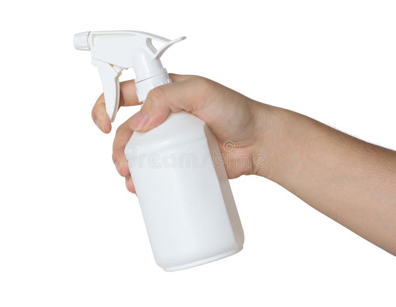Hand Holding a Spray Bottle Stock Image - Image of activity, hand: 53133673
