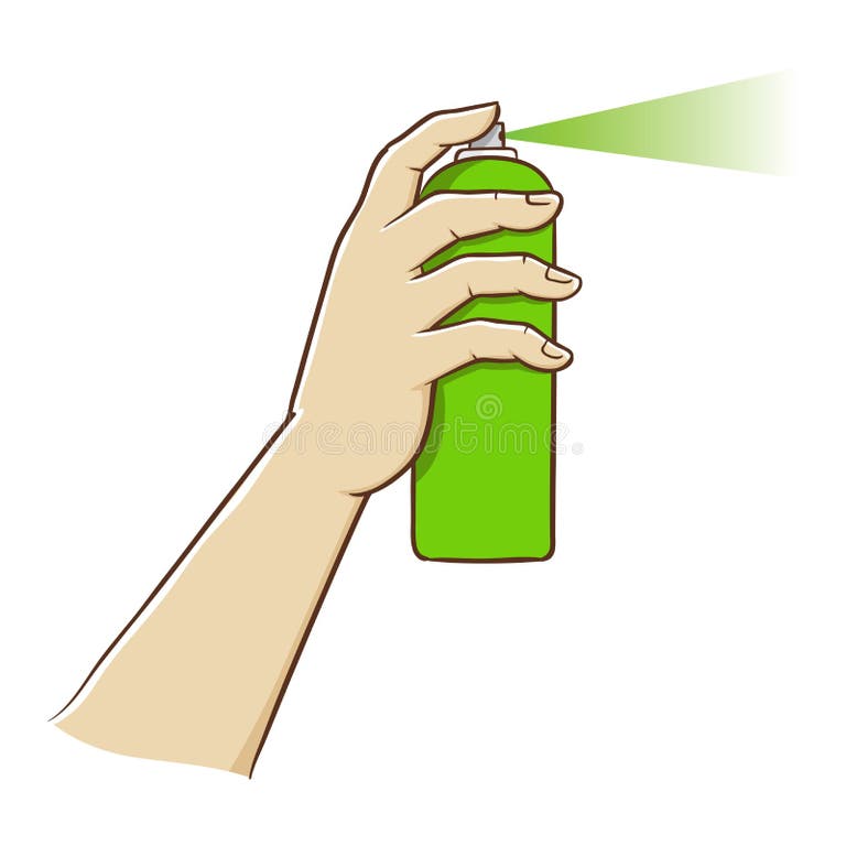 Hand holding Spray Paint stock vector. Illustration of spray - 58676486