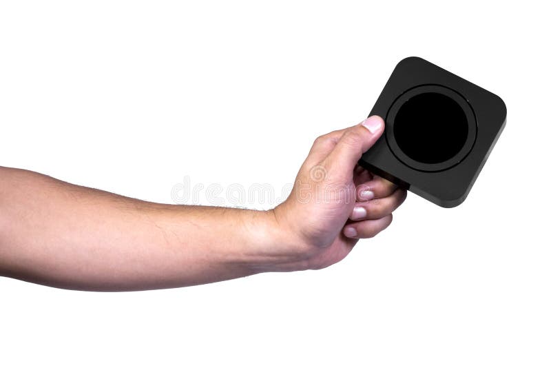 Hand Holding Square Black Box Stock Photo - Image of insert, circular ...