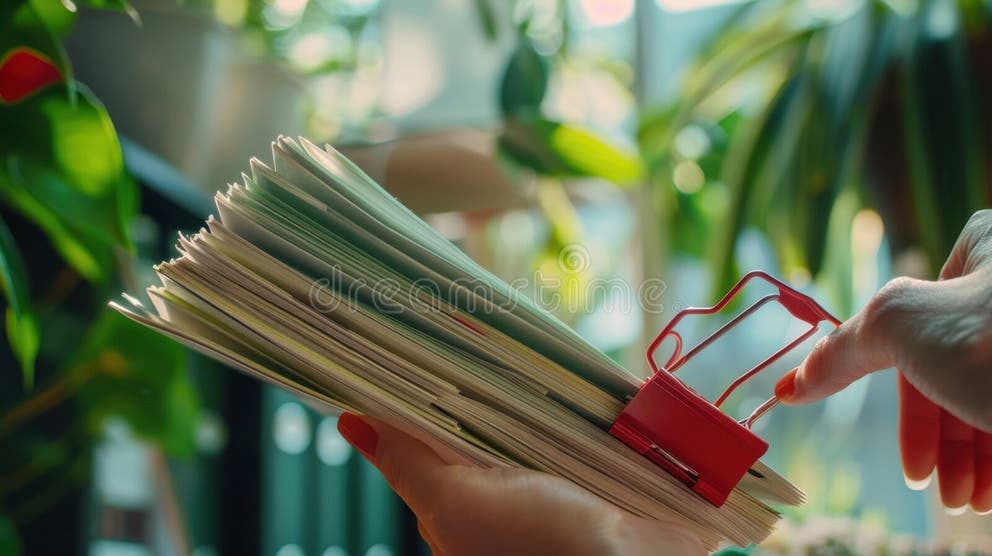 The Stack of Organized Documents. AI Generated Stock Illustration ...