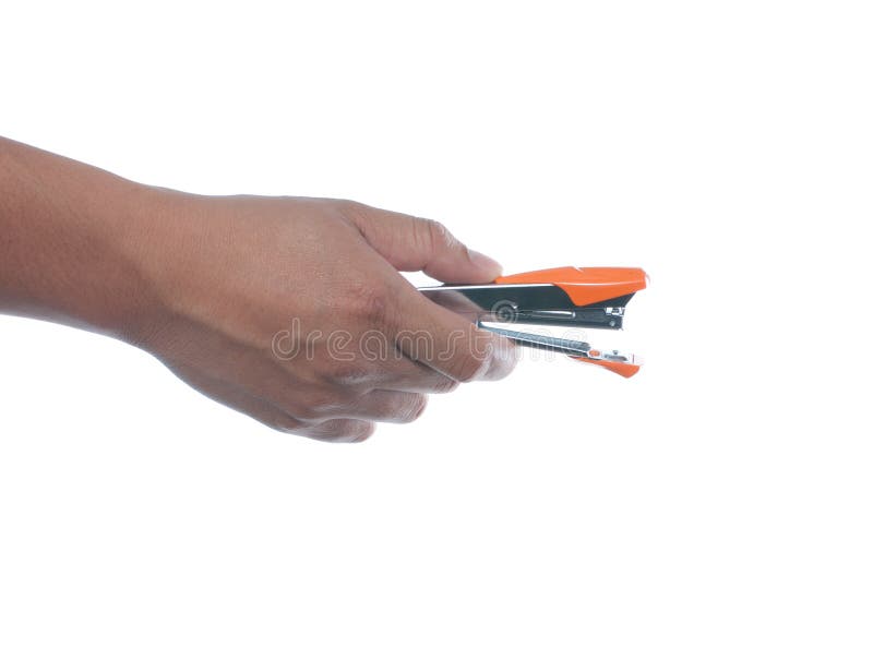 Hand holding stapler stock image. Image of steel, equipment - 51194329