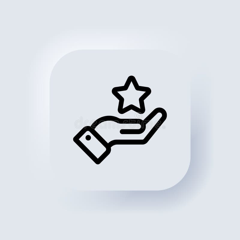 Hand Holding a Star Button. Rating Star. Elements for Mobile Concepts ...