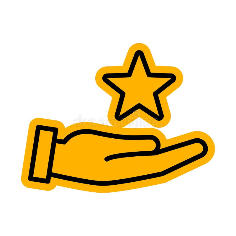 Hand Holding a Star Icon Representing Reward or Appreciation Stock ...