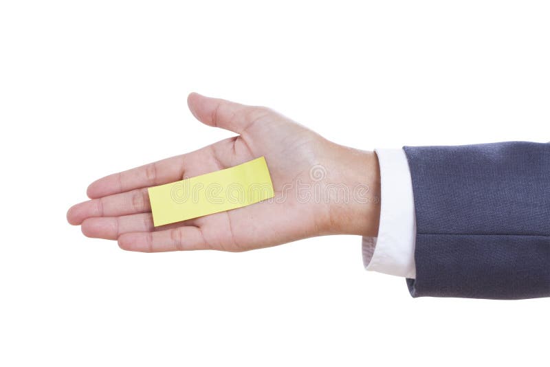 Hand holding sticky note, stock photo. Image of post - 38271462