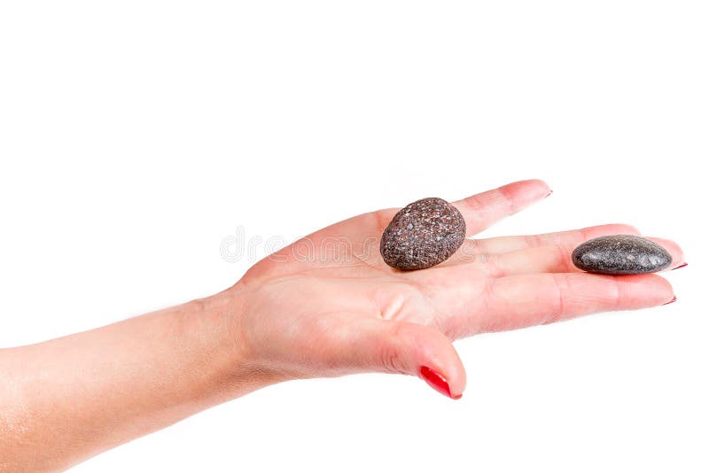 Hand Holding a Stones, Spa Theme Stock Image - Image of number ...