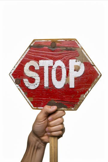 A hand holding a stop sign stock illustration. Illustration of text ...