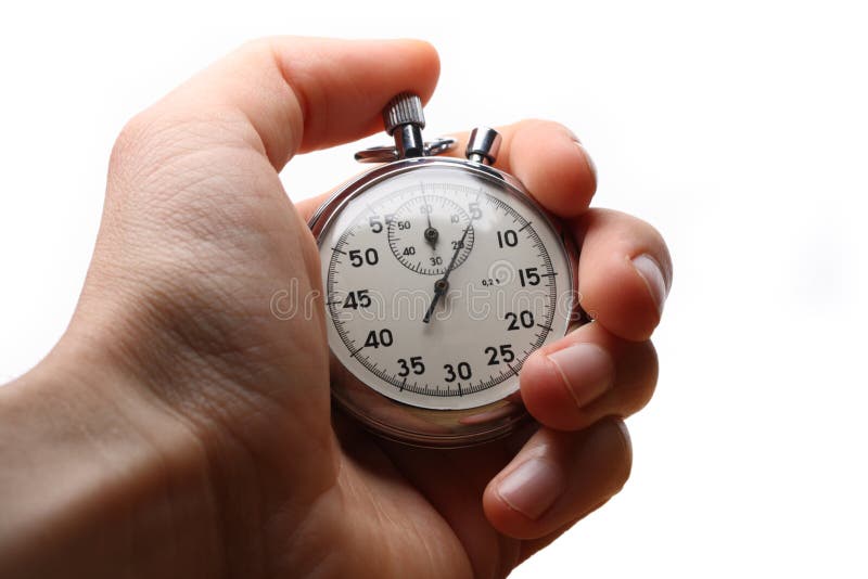 Hand with stop watch stock image. Image of equipment - 19509491