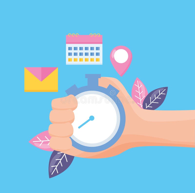 Hand Holding Stopwatch Stock Illustrations – 654 Hand Holding Stopwatch ...