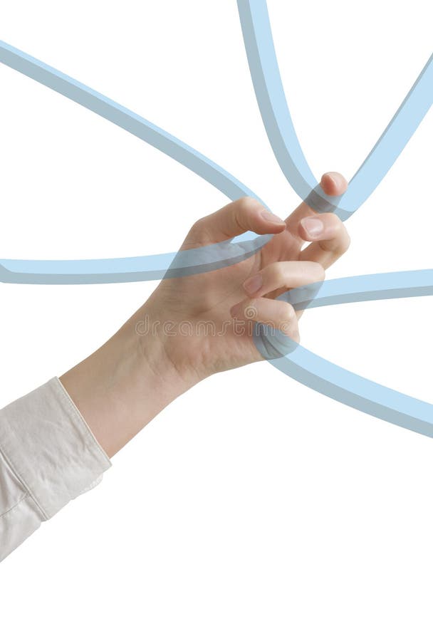 Hand holding the strings stock illustration. Illustration of human ...