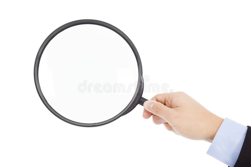 Hand Holding Super Big Magnifier Glass Stock Image - Image of ...