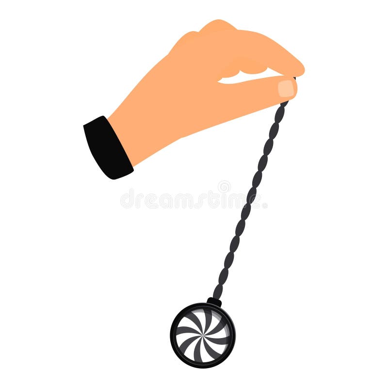 Hand Holding Swinging Hypnosis Pendulum Stock Vector - Illustration of ...