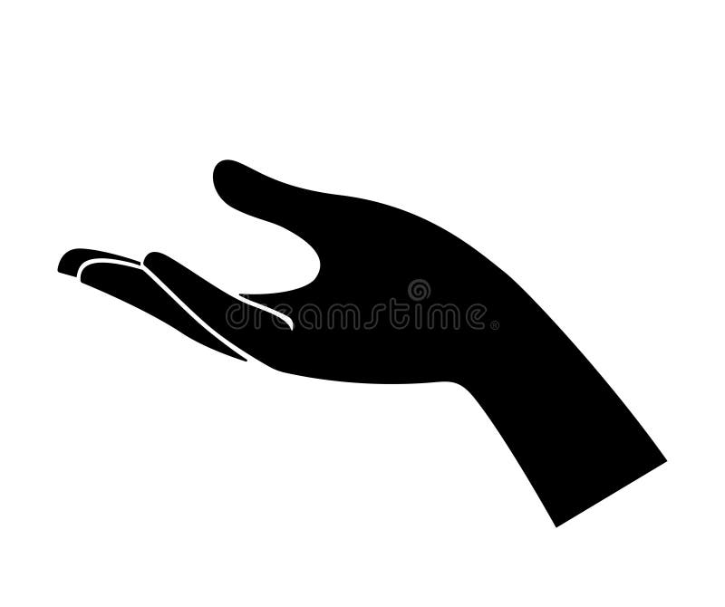 Hand Holding Symbol Vector Illustration Stock Vector - Illustration of ...