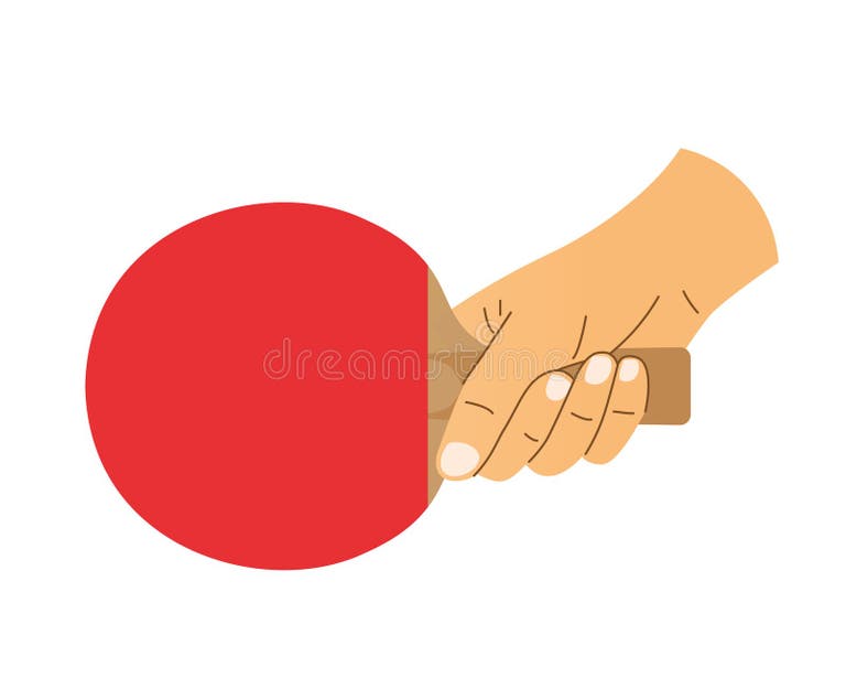 Hand Holding Table Tennis Racket Stock Vector - Illustration of tennis ...