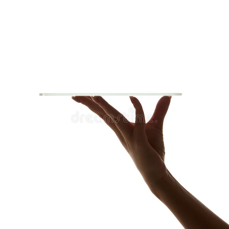 Hand Holding Table Upside Down Showing Its Thin and Modern Design ...