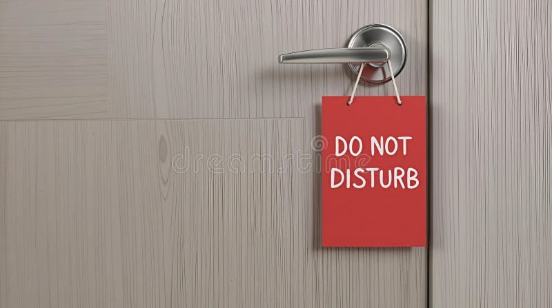 A Hand Holding a Tag that Says Do Not Disturb. Stock Illustration ...