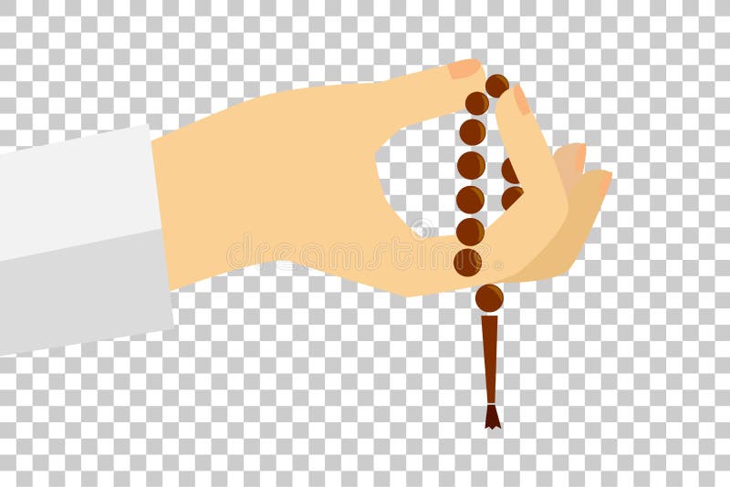Hand - Holding Tasbih (islam Prayer Beads) Stock Vector - Illustration ...