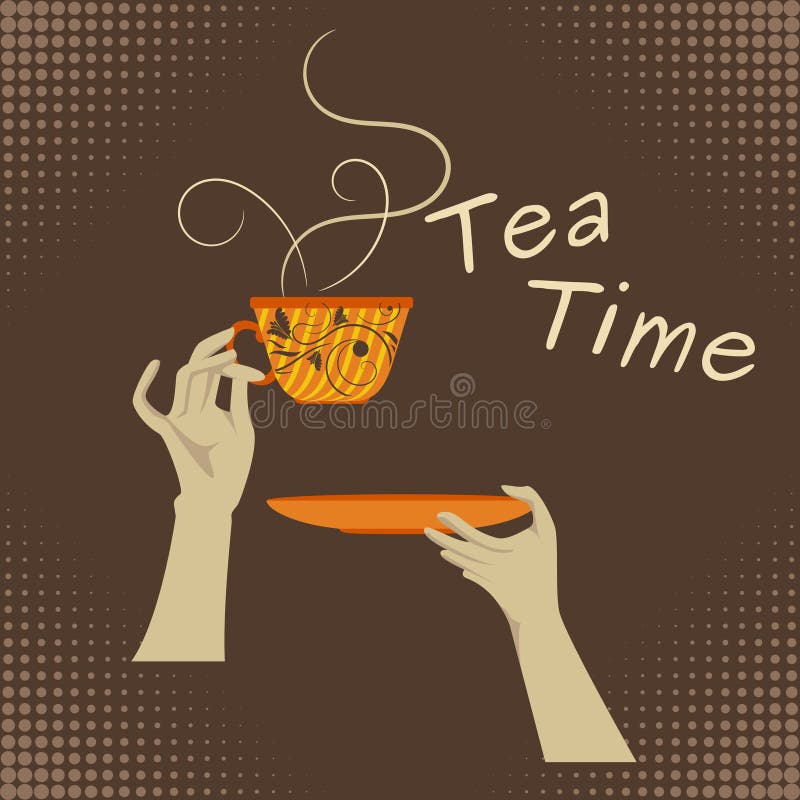 Hand Holding Black Tea Cup Stock Illustrations – 1,505 Hand Holding ...