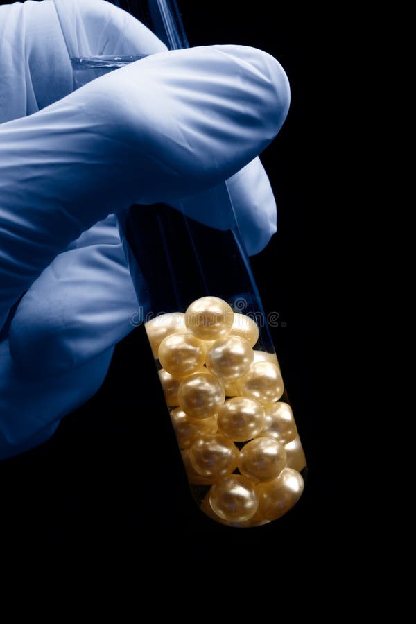 Pearls in tube stock image. Image of creation, chemistry - 30018737