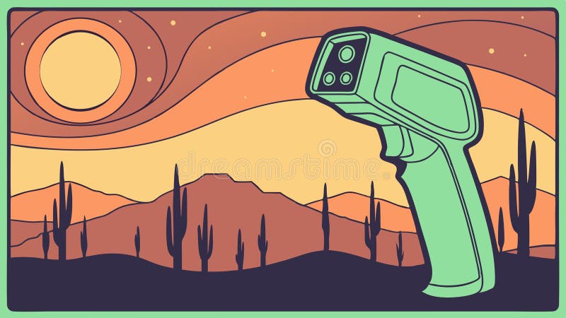 Hand Holding a Thermal Scanner, Tech Vector Art, Vector Design ...