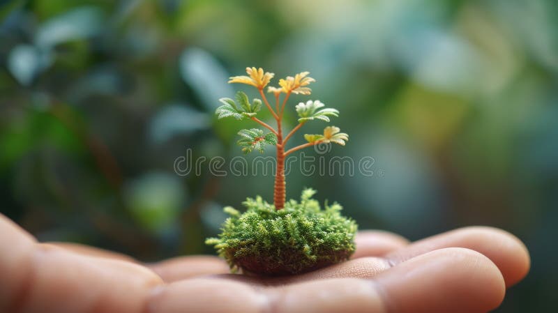 Hand Holding Tiny Tree Sapling Stock Image - Image of beginning ...