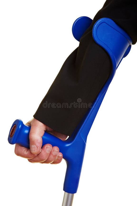 Hand Holding on To a Crutch Stock Photo - Image of paralyzed, patient ...