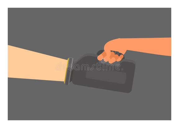 Hand Holding Torchlight. Simple Flat Illustration Stock Vector ...