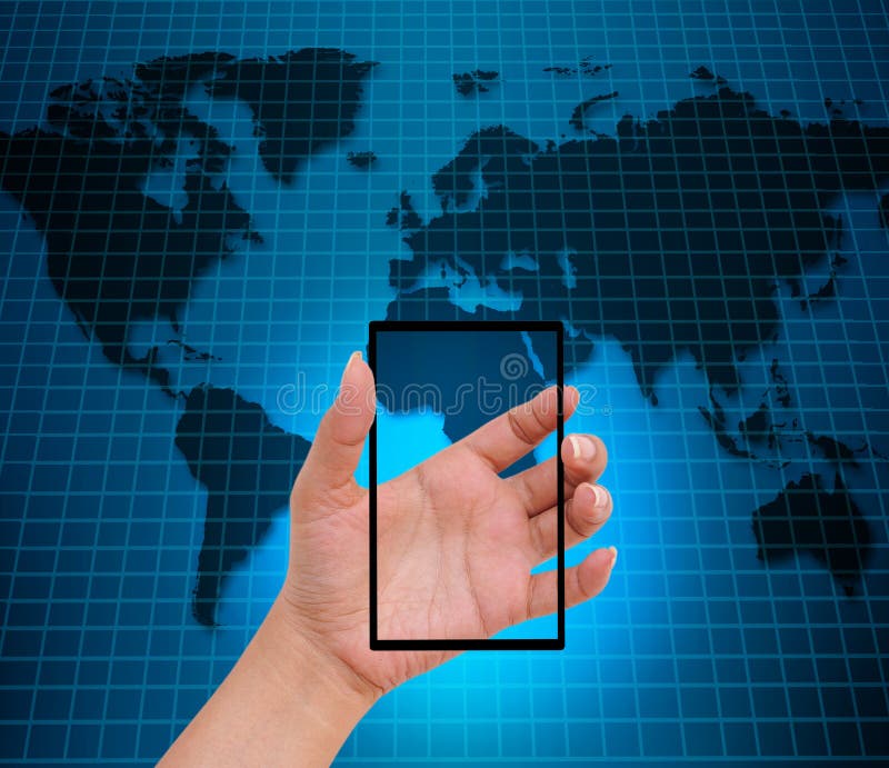 Hand holding touch screen stock image. Image of connectivity - 22274407